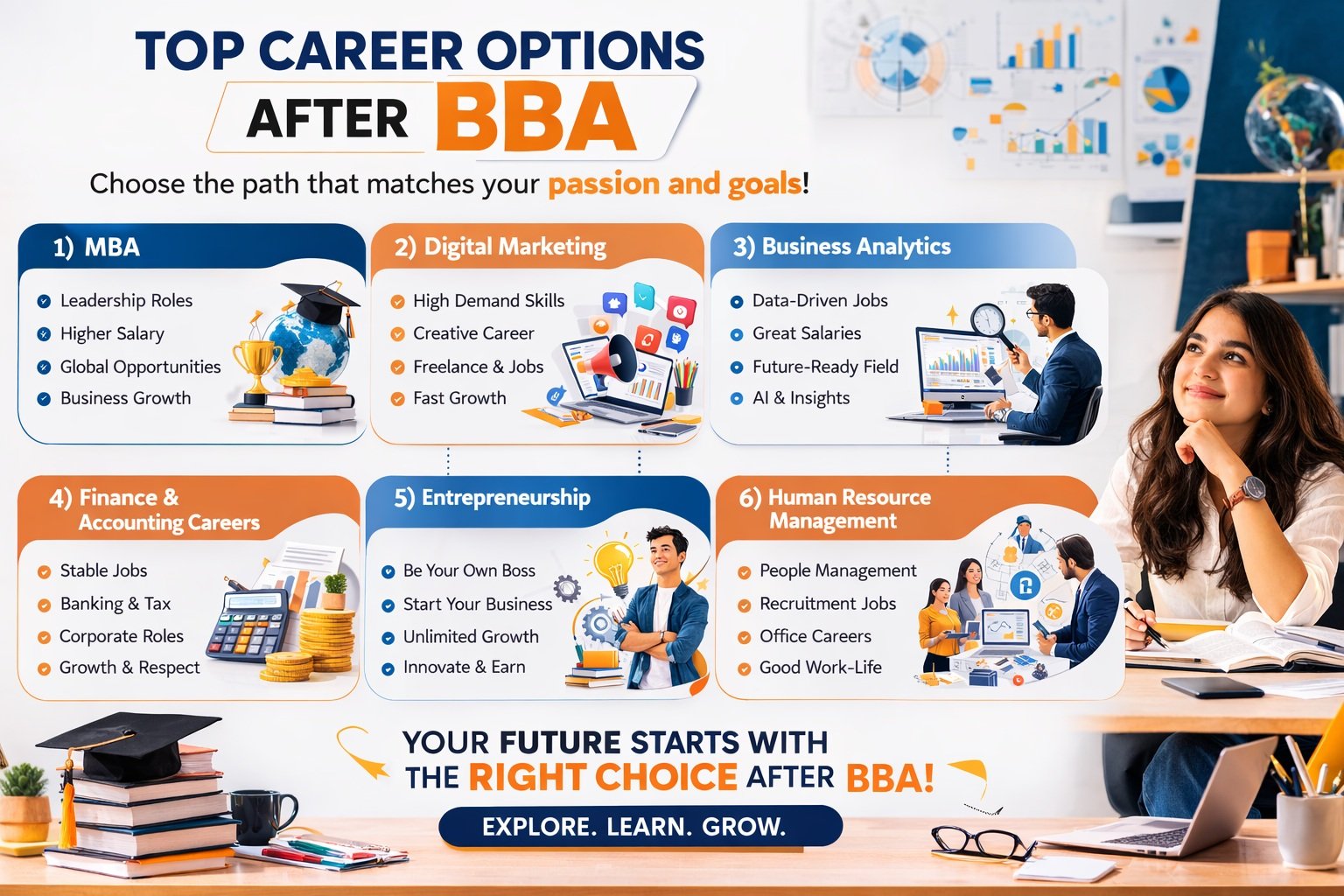 Top Career Options After BBA (2026 Guide) – Salary, Courses & Future Scope